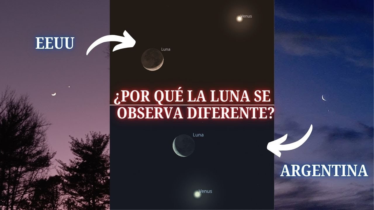 LUNA del SUR se OBSERVA DIFERENTE a la del NORTE - YouTube