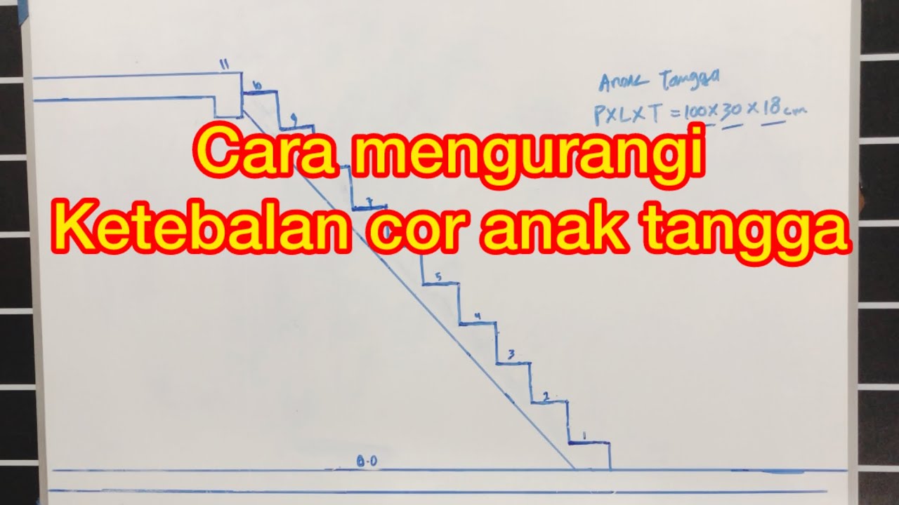 Cara mengurangi ketebalan cor anak tangga - YouTube