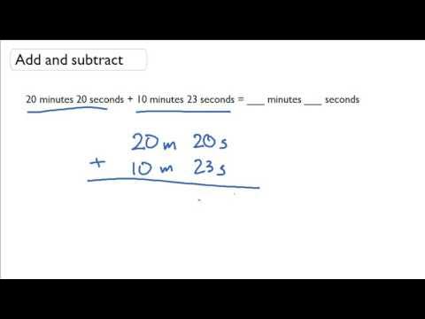 Add and subtract mixed time units - YouTube