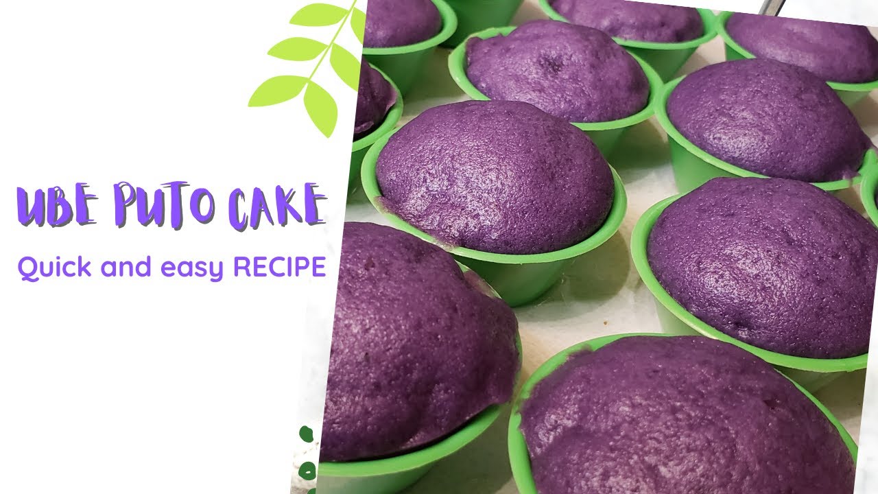 HOW TO MAKE UBE PUTO CAKE/ EASY PUTO RECIPE - YouTube