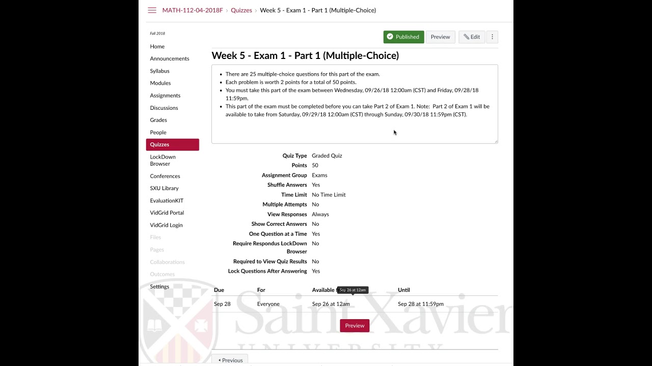 Math 112 Online - Exam 1 Part 1 Info - YouTube