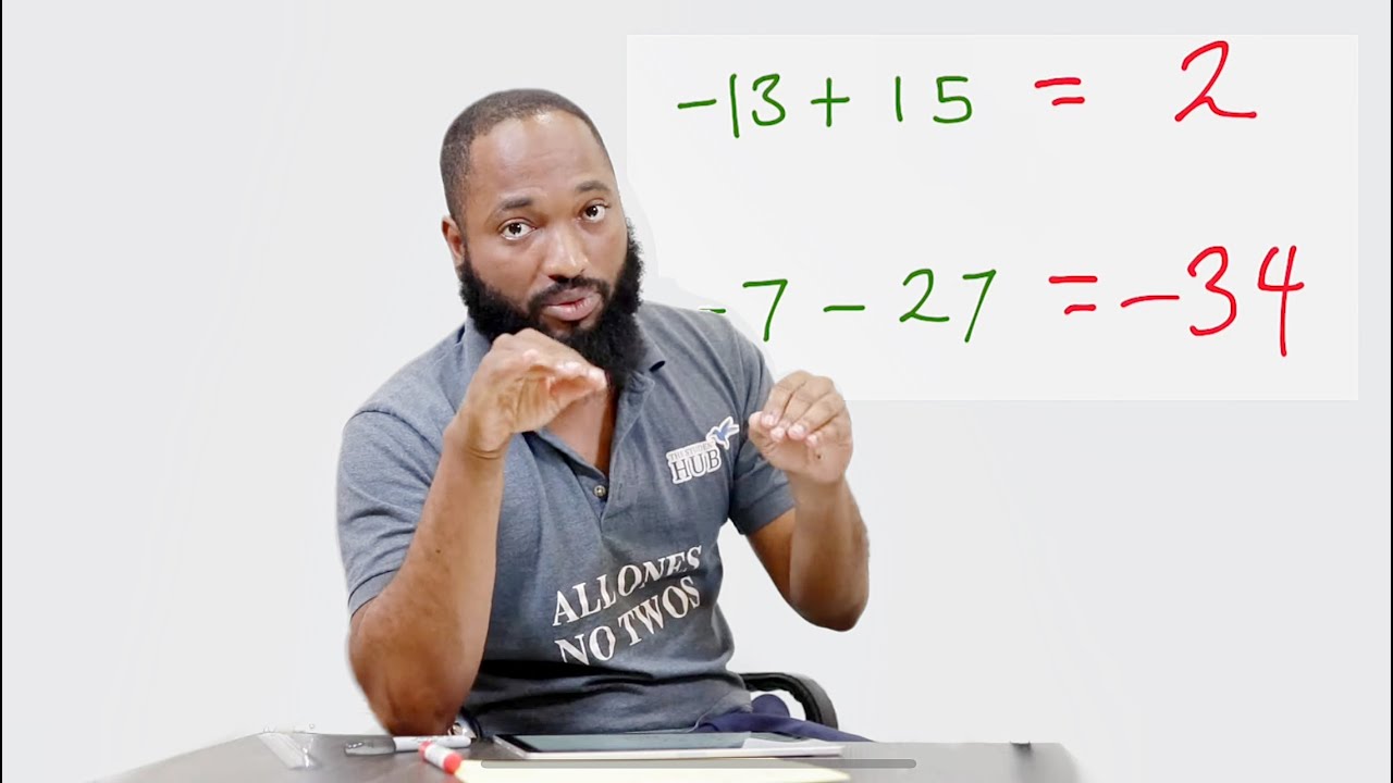 Adding Negative Numbers | Directed Numbers | CSEC Mini Math Series 1 ...