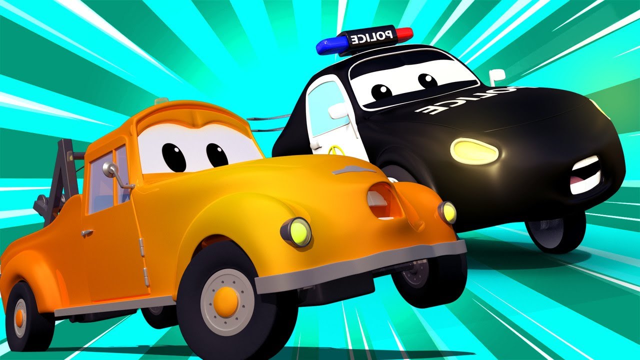 Policejní auta pro děti - Odtahové auto Tom je pryč Město Aut! Animáky ...
