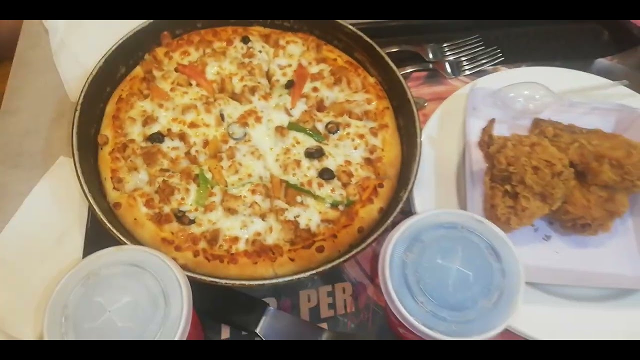 Fri-Chicks Pizza and BROAST with Cold drink 🍕 - YouTube