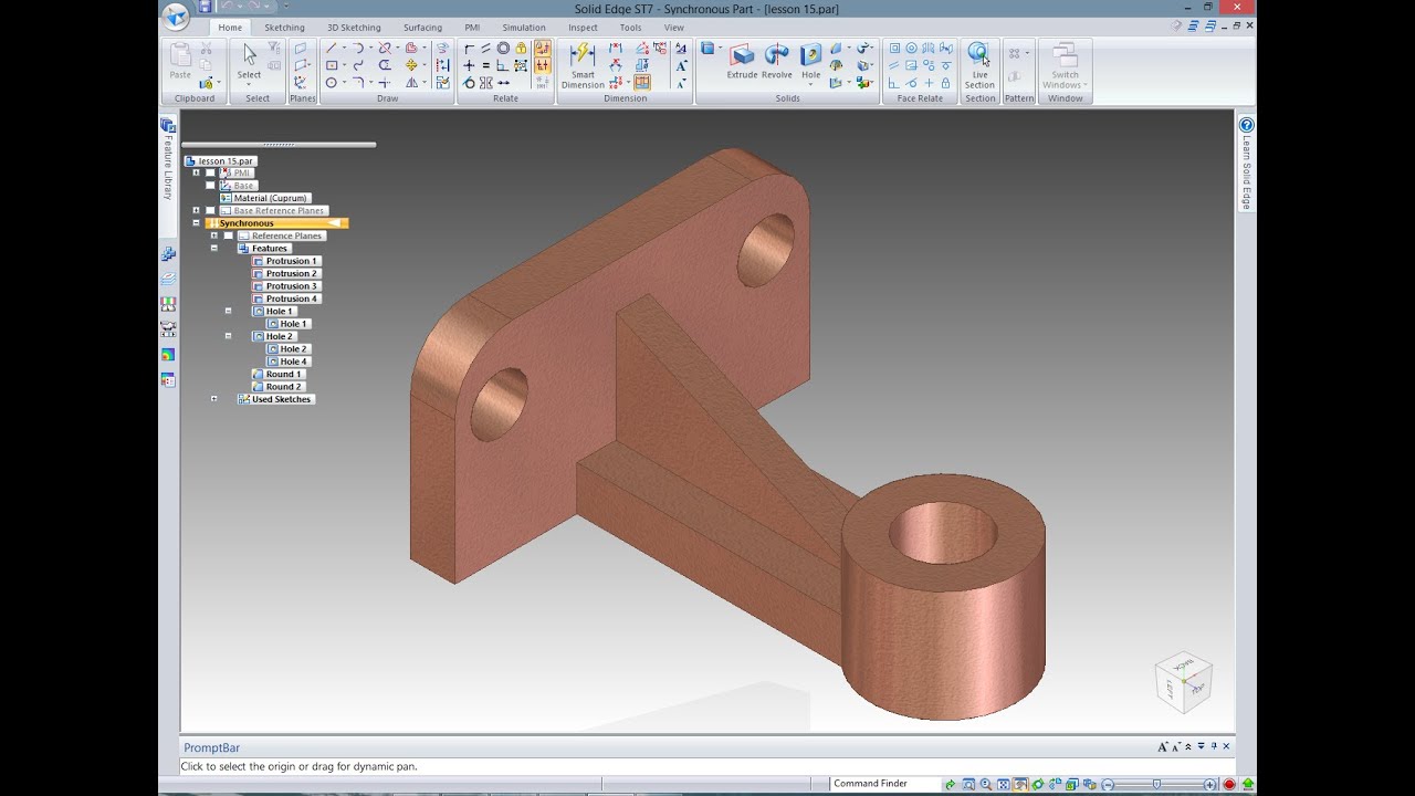 Solid Edge lesson 15 - YouTube