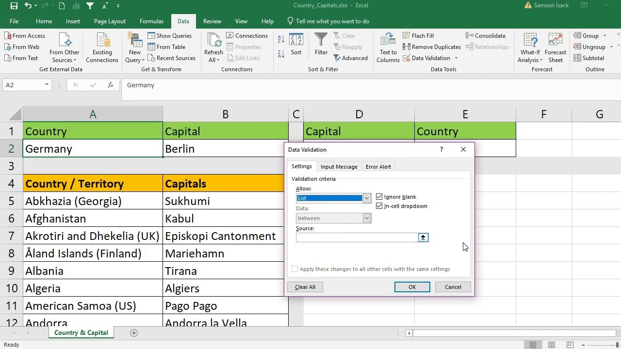 EXCEL How To Find Capital For Countries Using VLookup Example finding excel-how-to-find-capital-for-countries-using-vlookup-example-finding