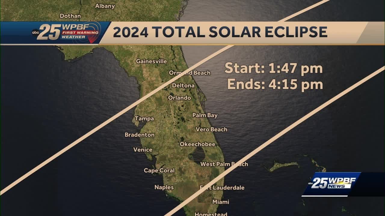 Timing for partial solar eclipse in South Florida - YouTube
