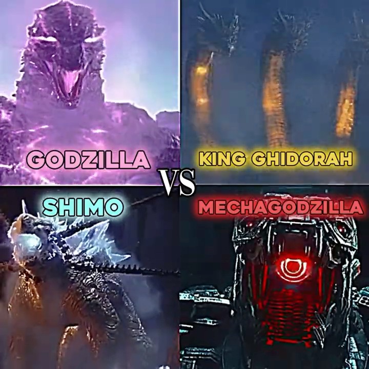Godzilla vs King Ghidorah vs Shimo vs Mechagodzilla - YouTube