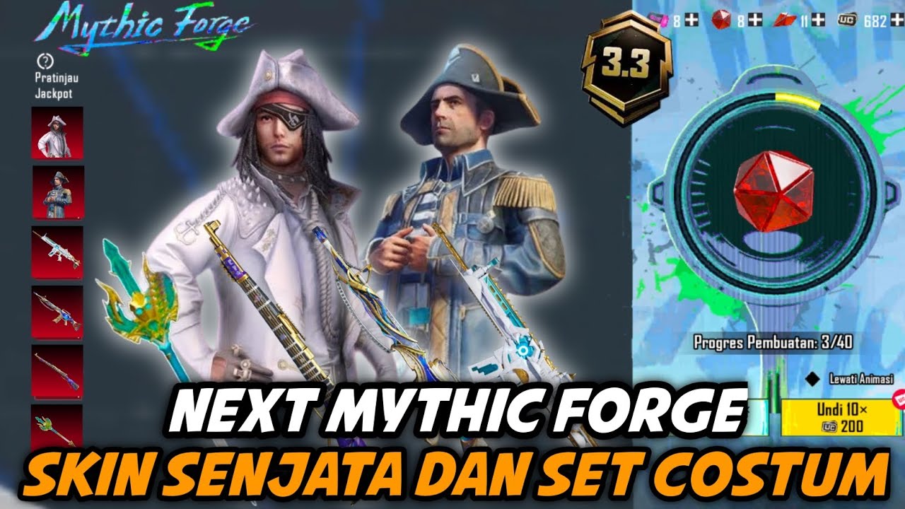 BOCORAN NEXT MYTHIC FORGE SKIN SENJATA DAN SET COSTUM PUBG MOBILE - YouTube