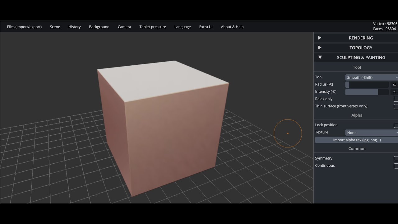 Sculpt 3D - sculptgl 101 Interface Tutorial - YouTube