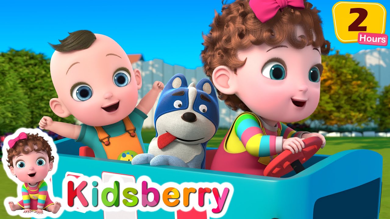 Wheels on the bus + More Nursery Rhymes & Baby Songs - Kidsberry - YouTube