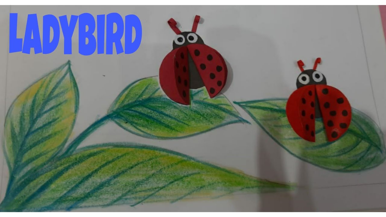 Lady bird| paper craft #for_chidren #easy #diy - YouTube