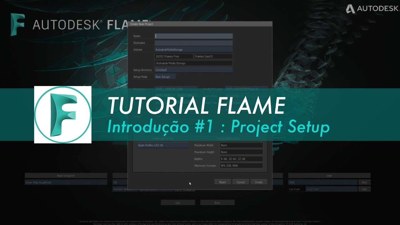 Tutorial Introdução Autodesk Flame #1: Project Setup - YouTube