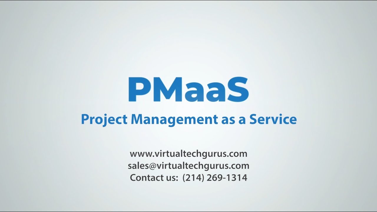 Virtual Tech Gurus | PMaaS | Project Management as a Service - YouTube