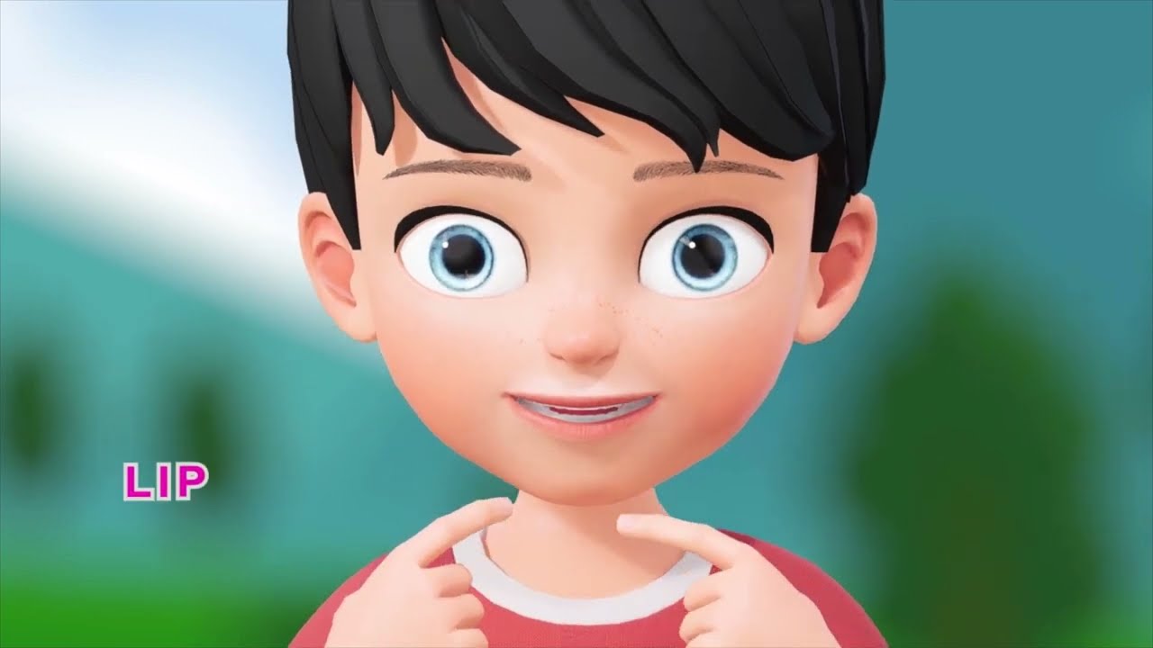 Learn Body Parts Song - 3D Animation English Nursery rhyme for children ...