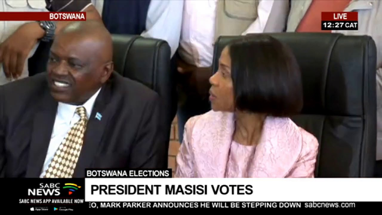 Botswana Elections | President Masisi votes - YouTube