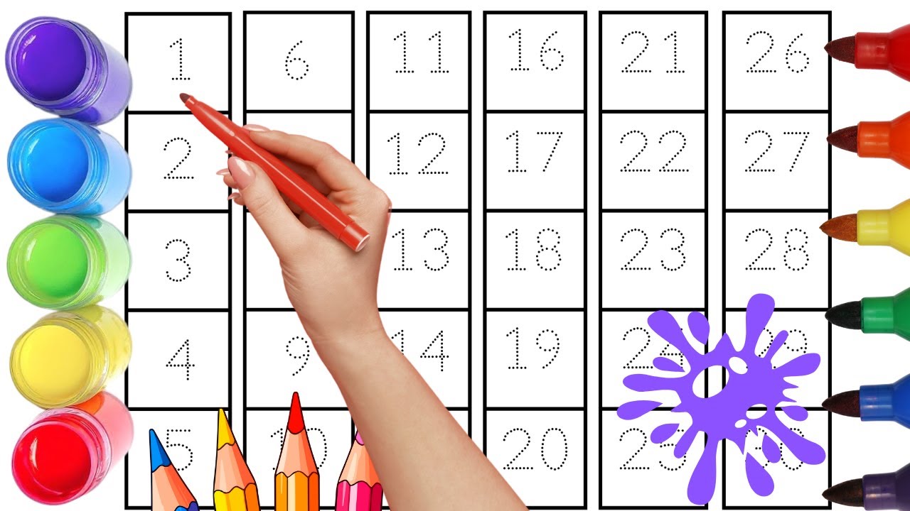 Learning Numbers: Let's Trace & Write 123 | Educational Video for ...