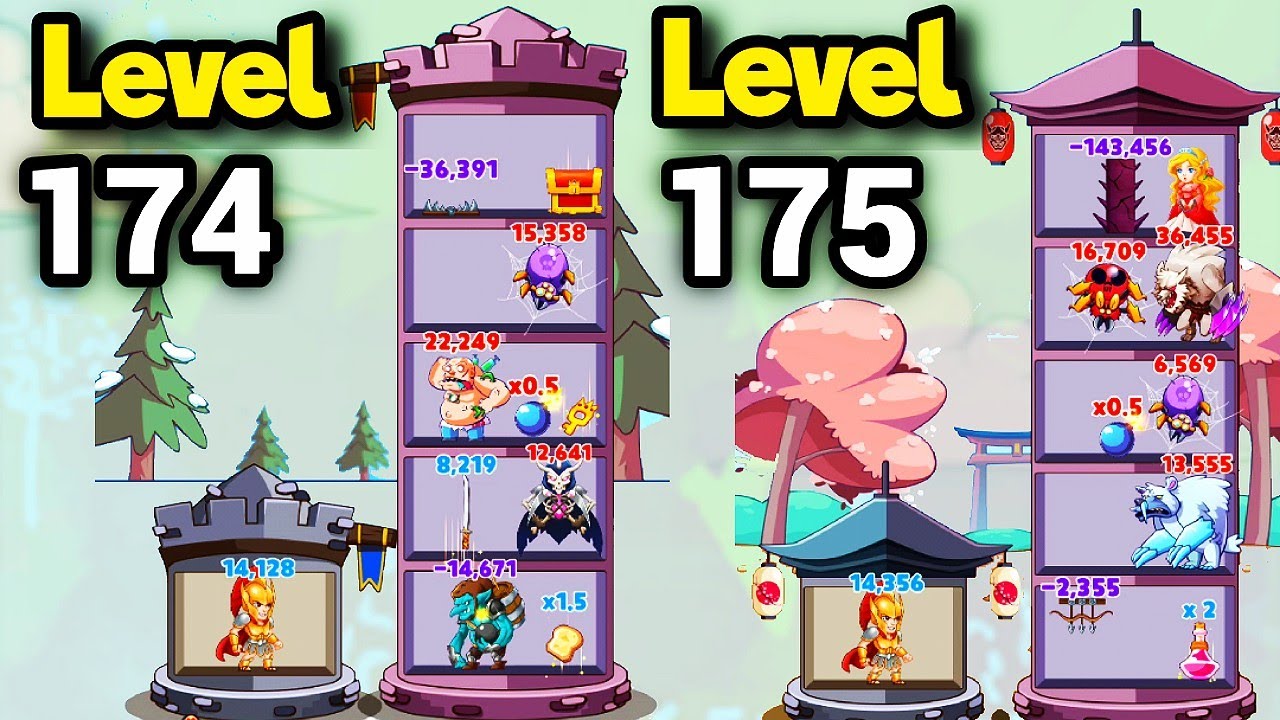 Hero Tower War's Level 174 & Level 175 Solution Gameplay Walkthrough ...