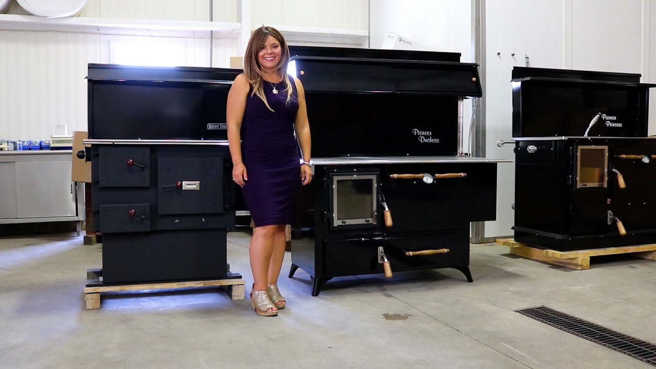 Pioneer Duchess Wood Cook Stove - Damper Controls - YouTube