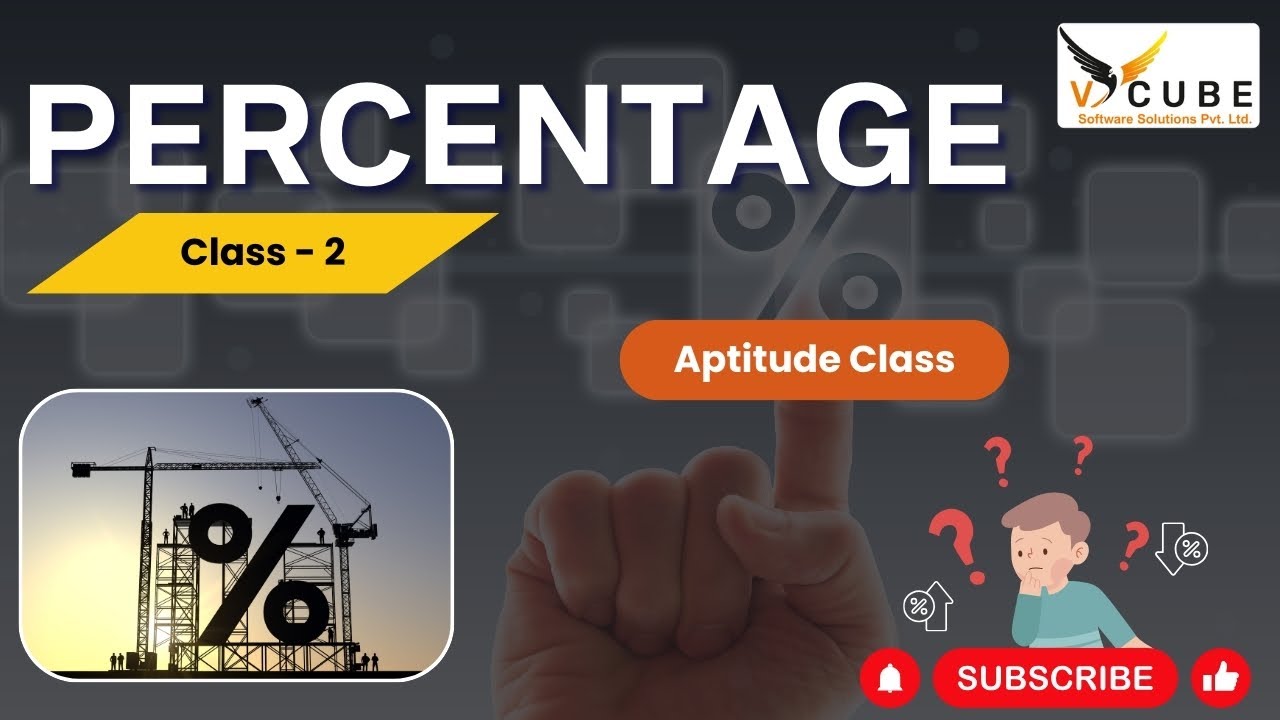 PERCENTAGE Aptitude class 2 | V Cube Software Solutions | Best Training Institute in Hyderabad ...