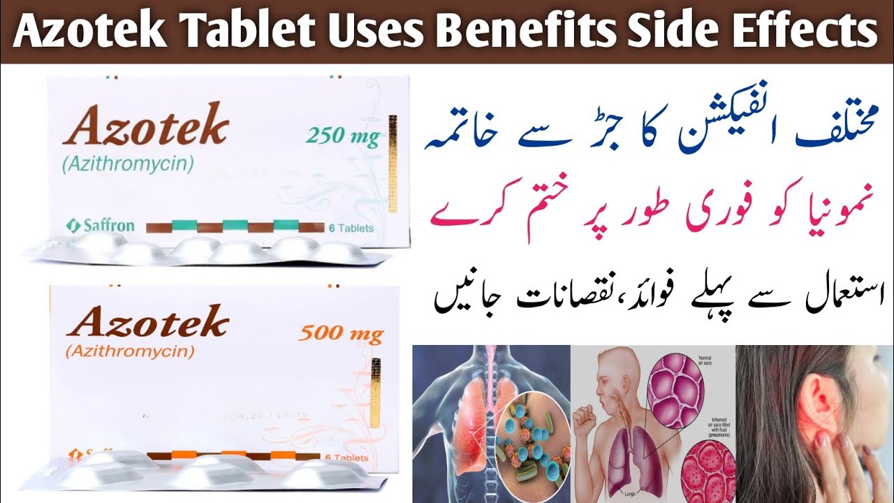 Azotek 250mg Tablet Uses In Urdu | Azithromycin Tablet Side Effects ...