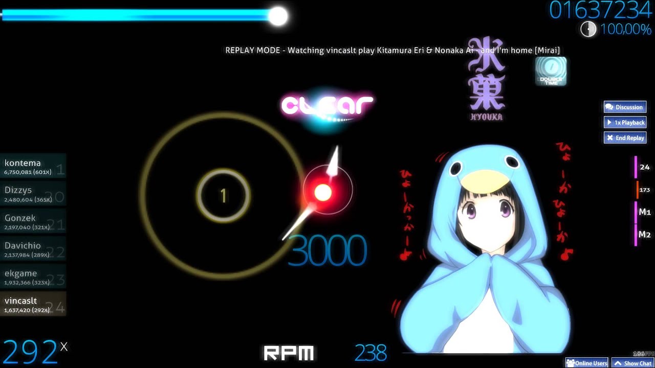 Osu! Vincaslt: Kitamura Eri & Nonaka Ai - and I'm home [Mirai] + Double Time - YouTube