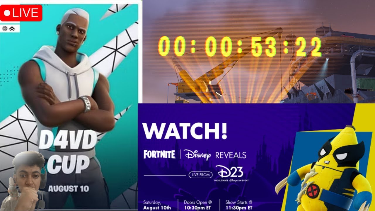 LIVE EVENT + D4Vd cup + D23 IN FORTNITE - YouTube