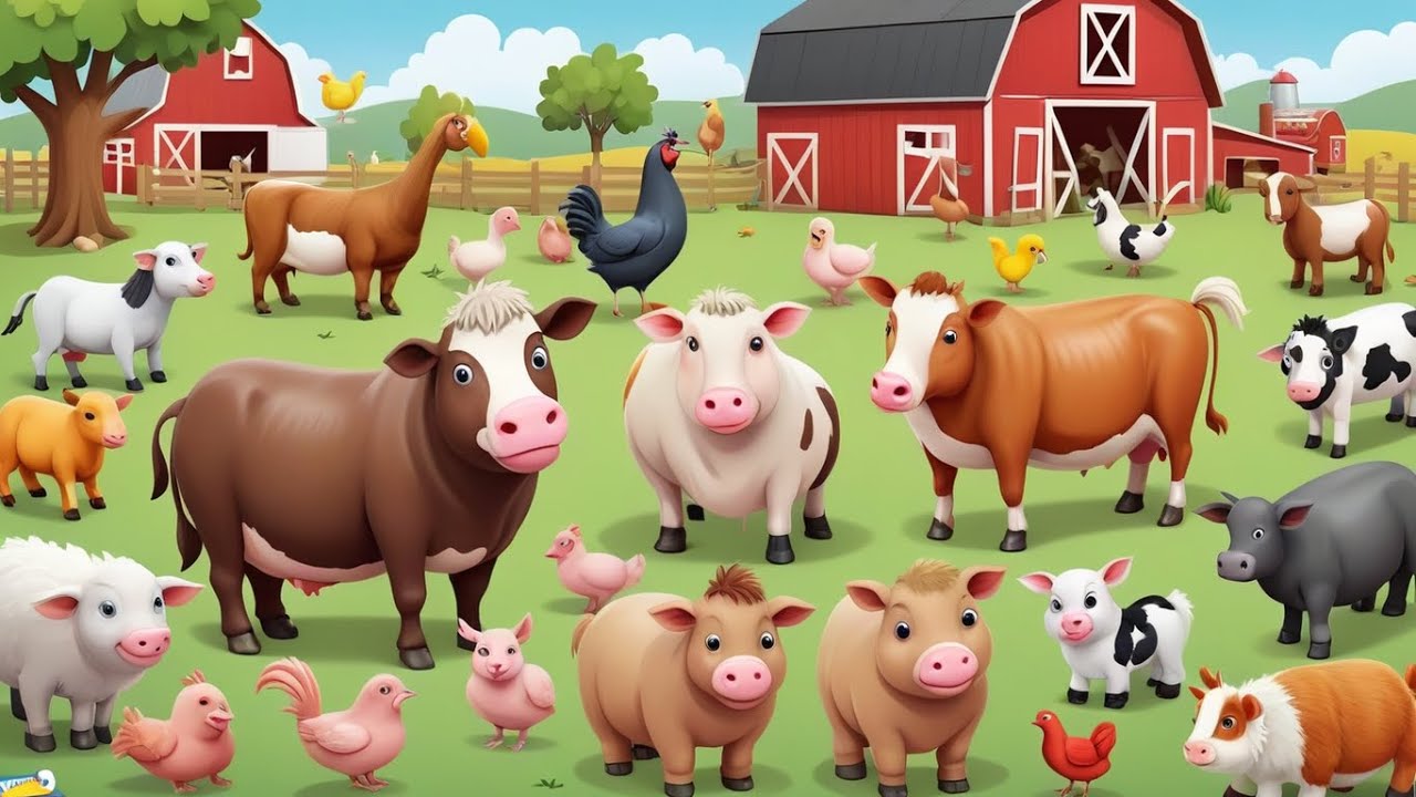 Guess the FARM ANIMAL! Preschool Game🐷🐮🐔 - YouTube
