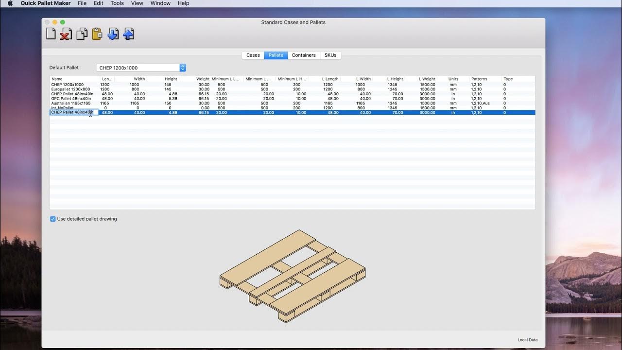 Quick Pallet Maker Example 18 - Creating a New Standard Pallet From ...