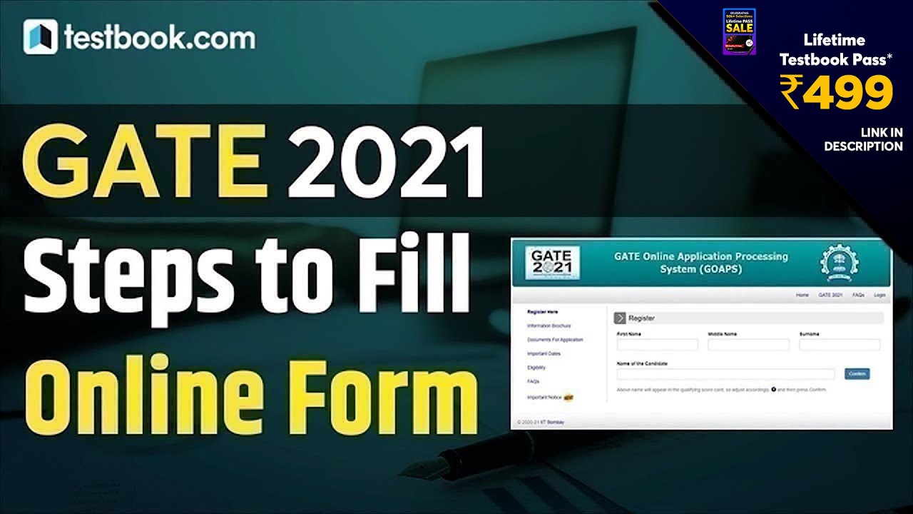 GATE 2021 Form Fill Up | How to fill GATE 2021 Online Application Form ...