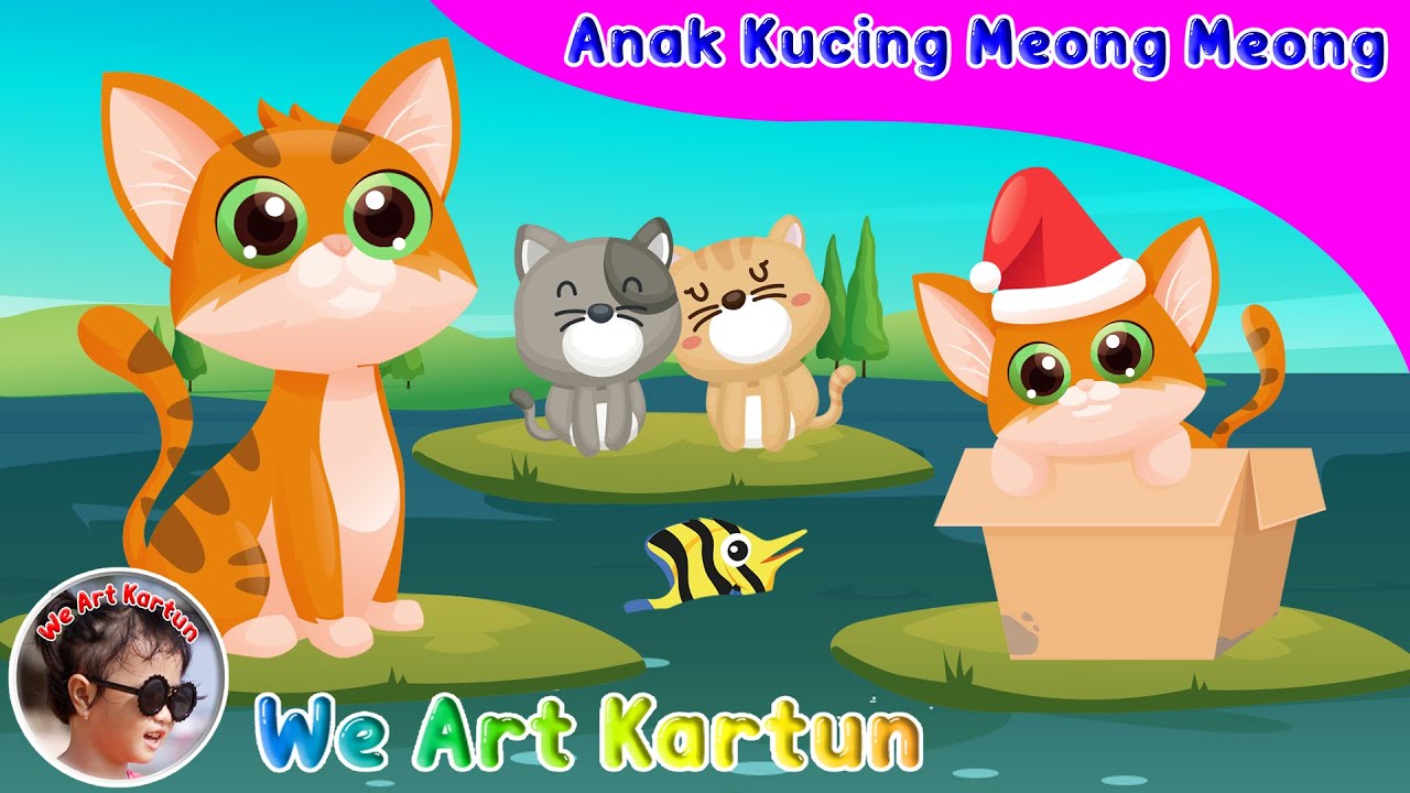 Anak kucing meong meong Bebek berenang dan Kucing lucu - Lagu Anak anak ...
