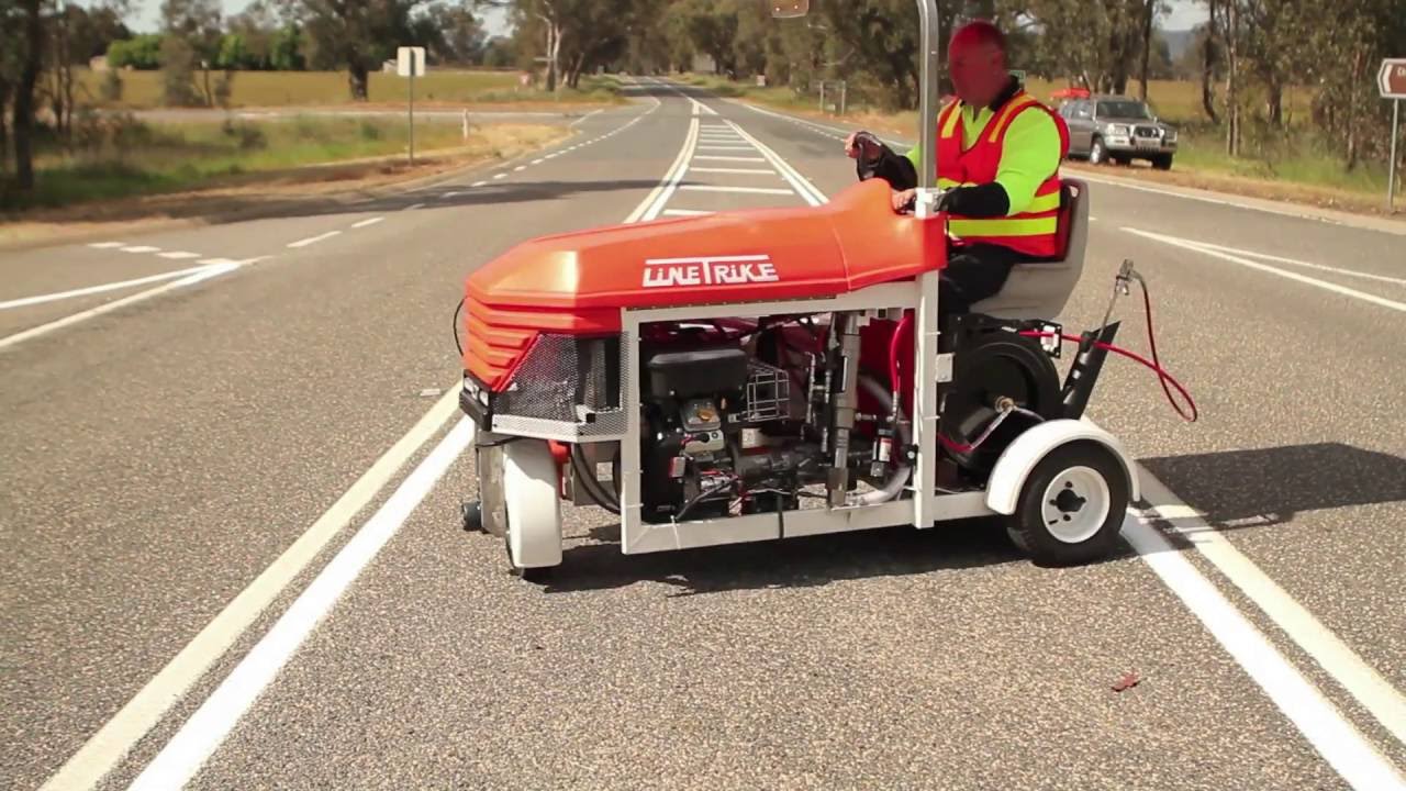 LineTrike line marking machine - YouTube
