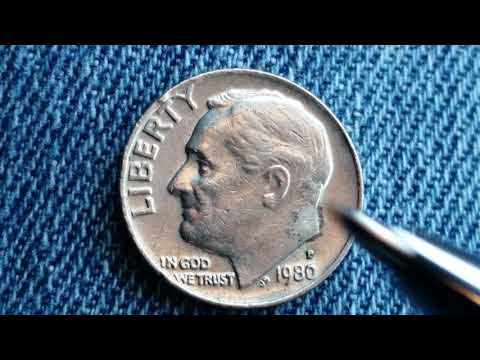 A 1980 P ROOSEVELT DIME: 735,170,000 MINTED, 0% SILVER (COPPER/NICKEL ...