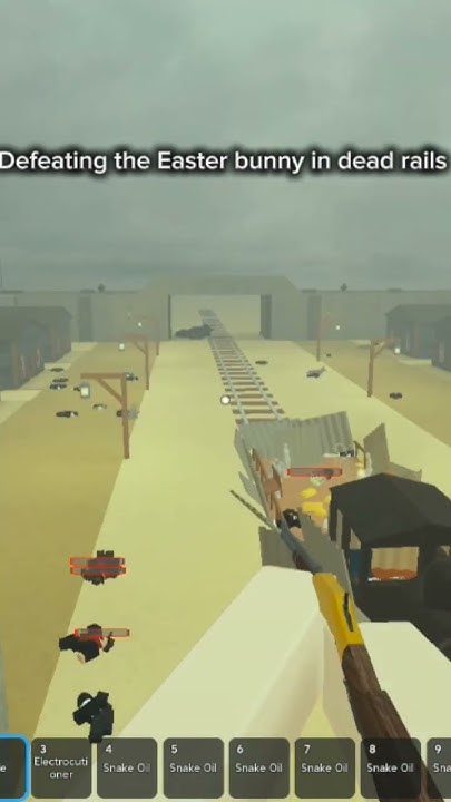 Defeating the Easter bunny in Dead rails#roblox #deadrails #easterbunny ...
