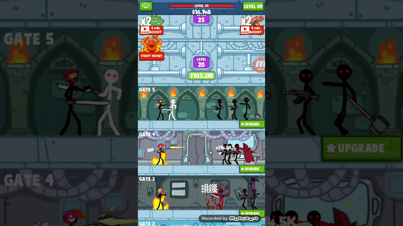 Playing idle stickman - YouTube