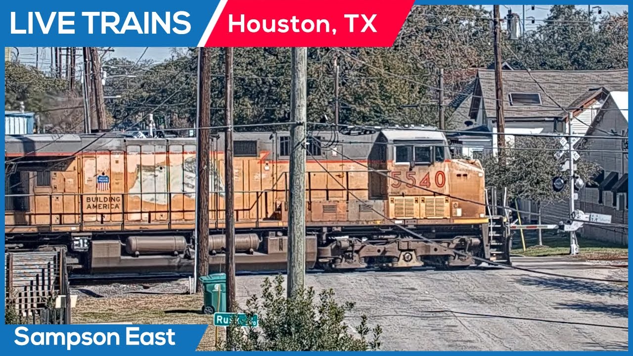 🔴 LIVE Trains | Houston, Texas (Sampson Street East Cam) - YouTube