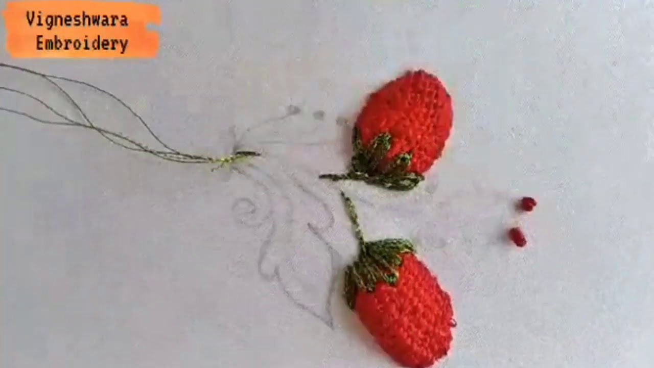 beautiful flowers stitching design - YouTube