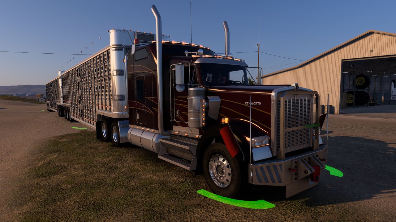 KENWORTH W900B - LIVE CATTLE 15 TONNES - TWIN CATTLE TRAILERS - YouTube