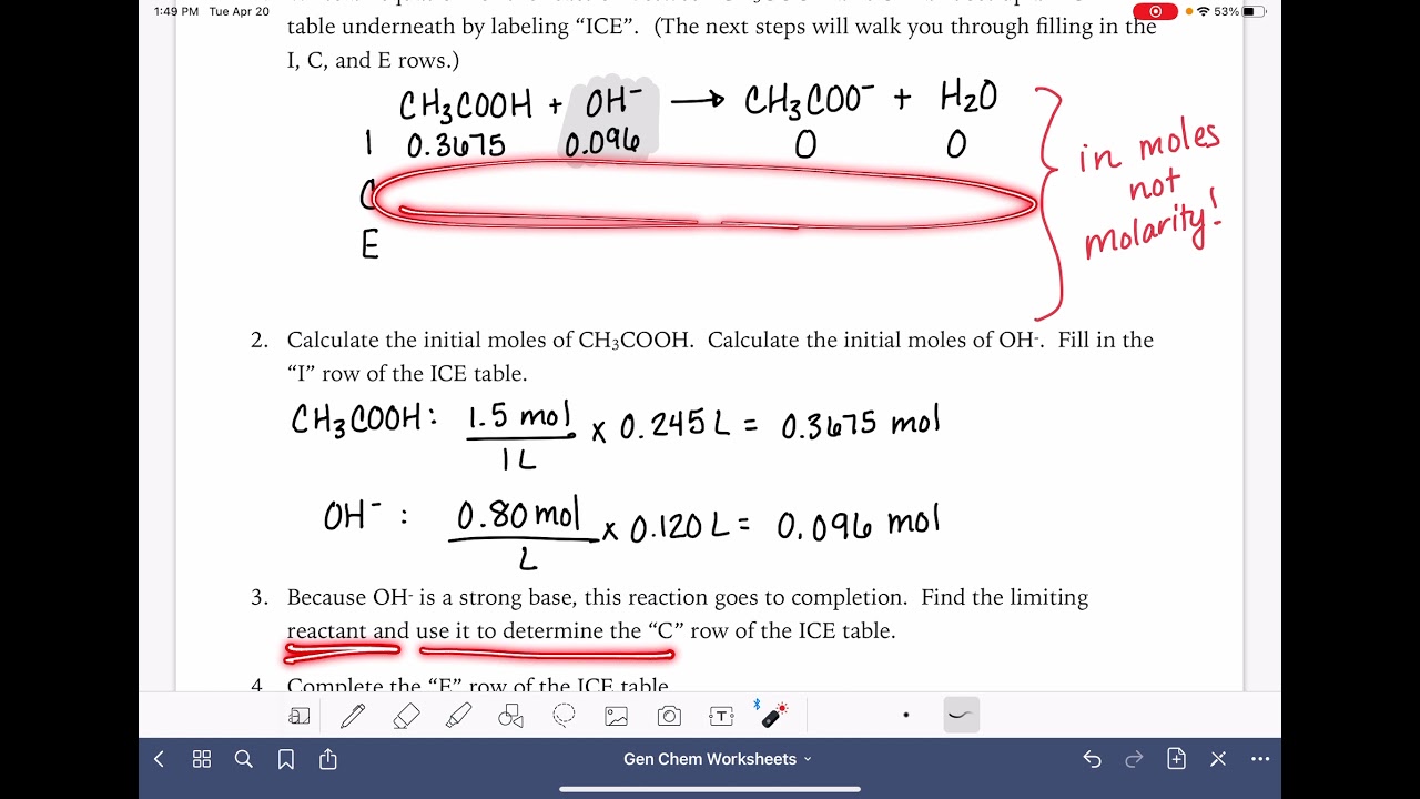 35b: Calculating the pH during a strong-weak titration - YouTube