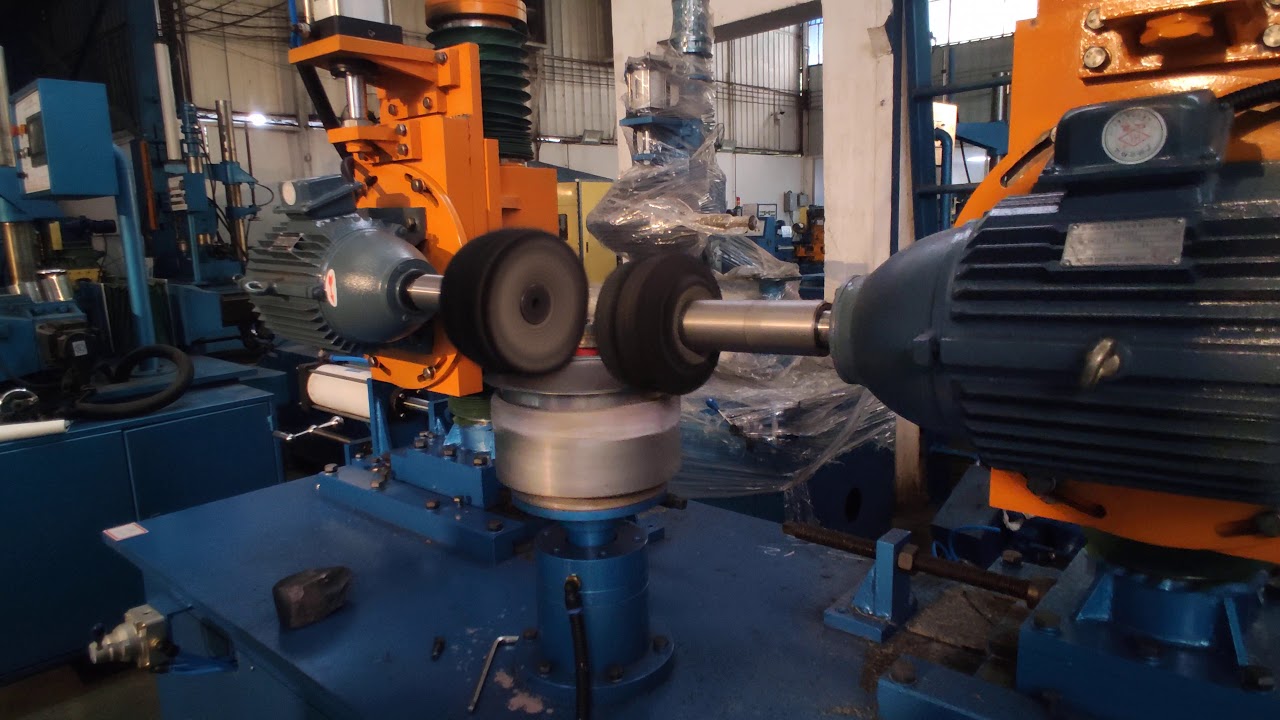 Two stations polishing machine for stainless steel cookware - YouTube