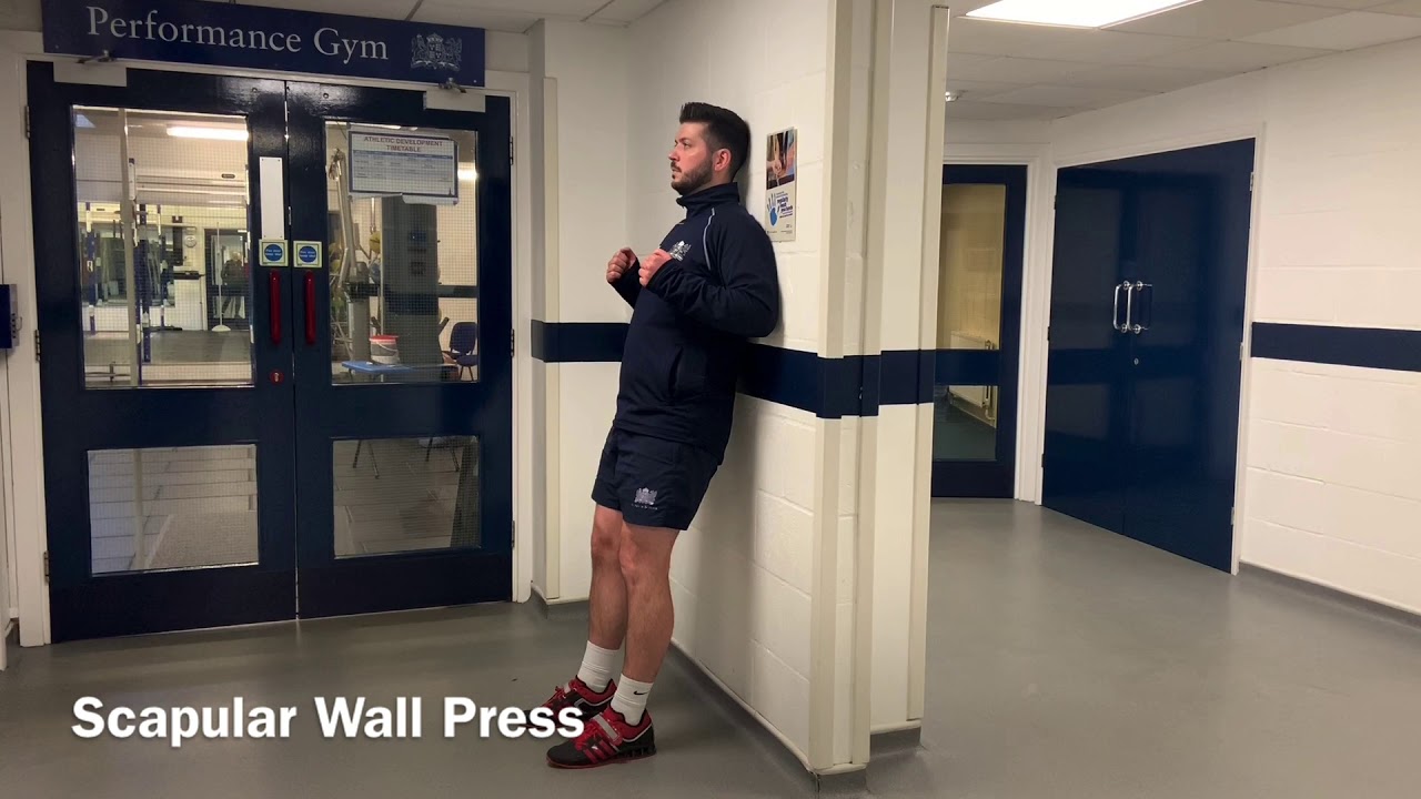 Scapular Wall Press - YouTube