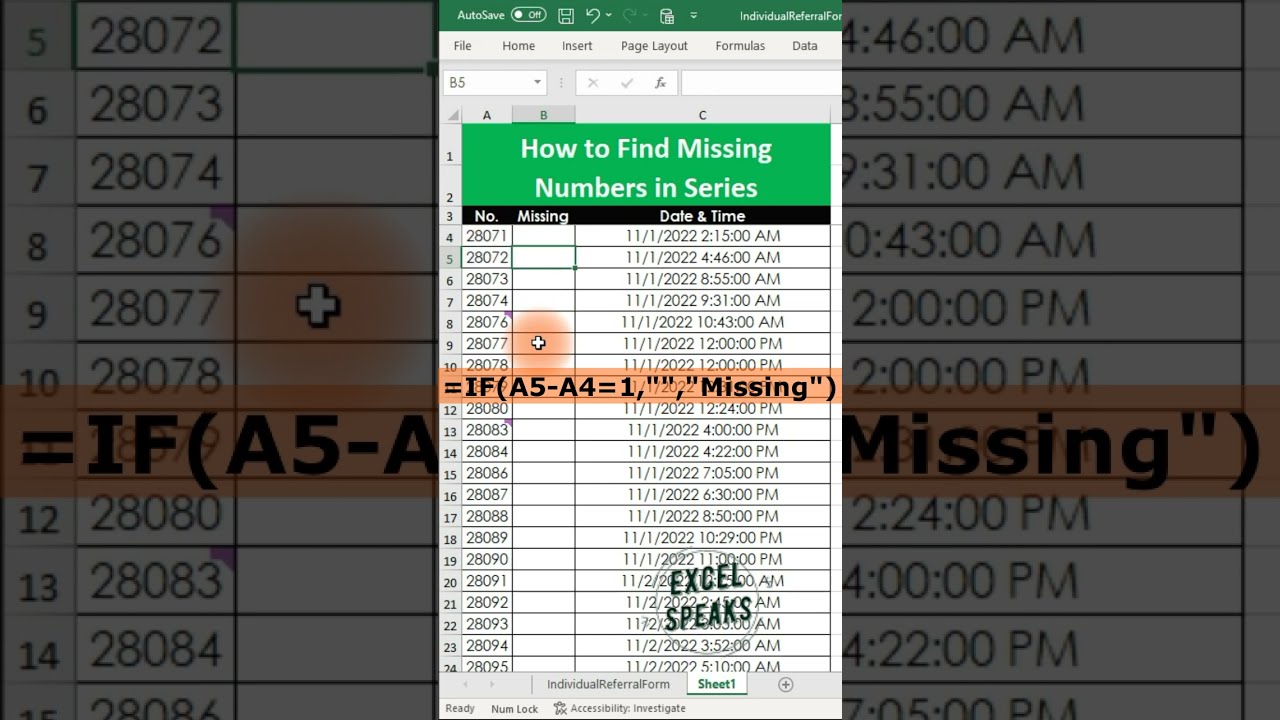 Excel Find Missing Number In Series Urdu Hindi YouTube Excel Find Missing Number In Series Urdu Hindi YouTube