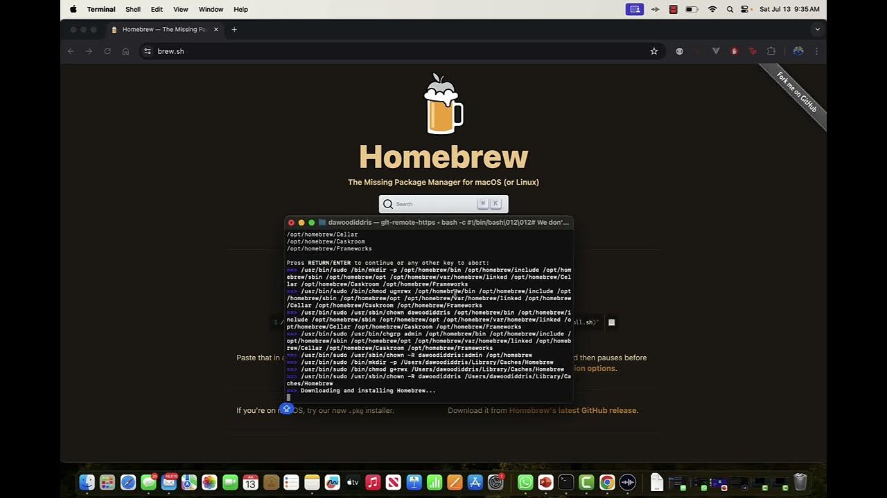 Installing Homebrew Package Manager for macOS - YouTube