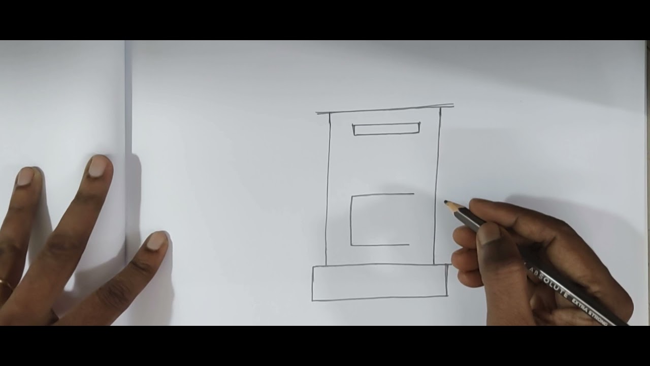 Postbox drawing/How to draw a postbox - YouTube