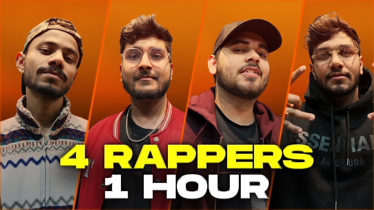 4 RAPPERS ONE HOUR CHALLENGE | INDIA | HINDI - YouTube
