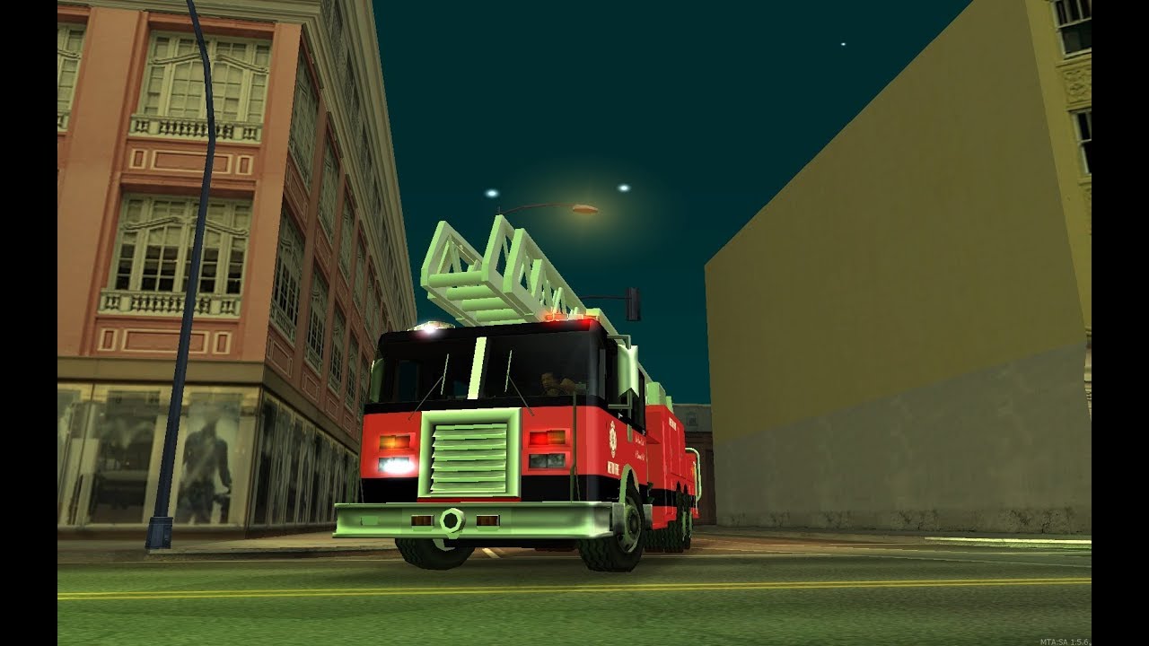 [MTA:SA] - Fire Ladder Truck | Working Turnable Ladder Test | #01 ...