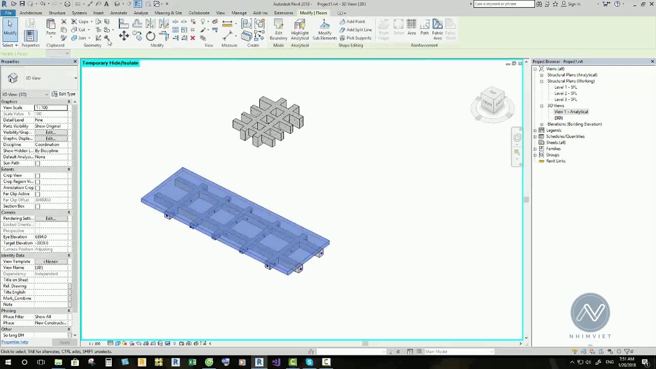 Beam floor Formwork Dynamo Revit - YouTube
