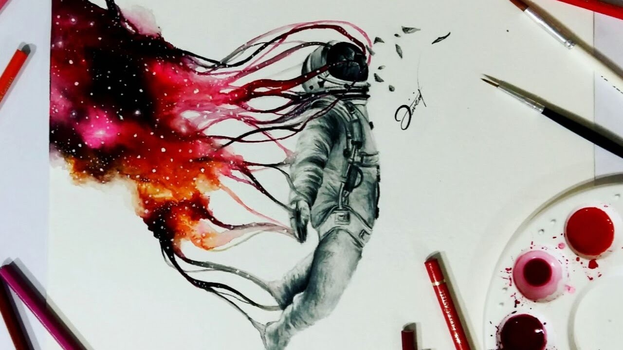 Speed drawing - Space Possession 【Aquarela /Watercolor Speedpaint ...