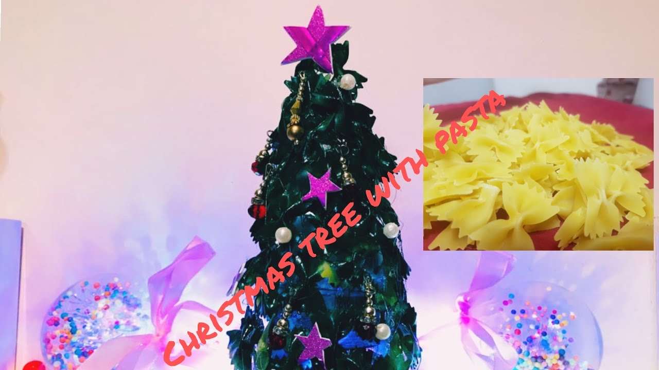 pasta Christmas tree making - YouTube