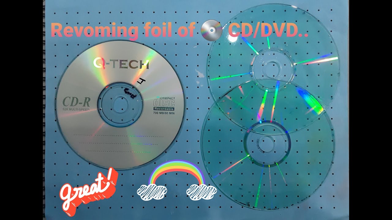 How to remove foil from CD 📀 🌈 | *Satisfying* 🤍 | Artistic Pari 🤩 | # ...